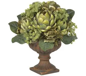 NEARLY NATURAL Artichoke Centerpiece - One-color