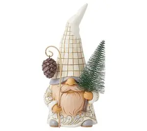 JIM SHORE Woodland Gnome With Sisal Tree - One-color