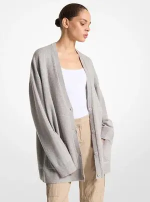 Michael Kors Cashmere Oversized Cardigan - Grey