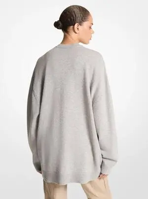 Michael Kors Oversized Cashmere Cardigan - Grey