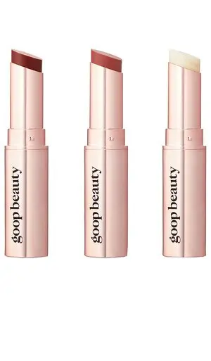Goop Beautygenes Clean Nourishing Lip Balm Trio, Rose + Garnet In Multi - N,a