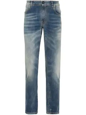 SALVATORE SANTORO Distressed Slim-cut Jeans