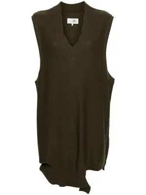 MAISON MARGIELA Sleeveless Knitted Minidress - Green