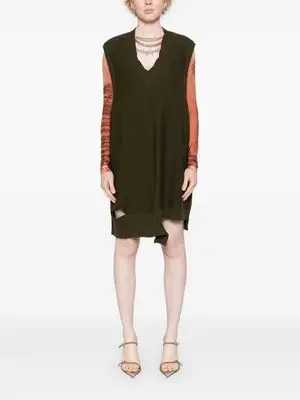 MAISON MARGIELA Sleeveless Knitted Minidress - Green