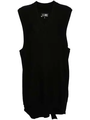 MAISON MARGIELA Sleeveless Knitted Minidress - Black