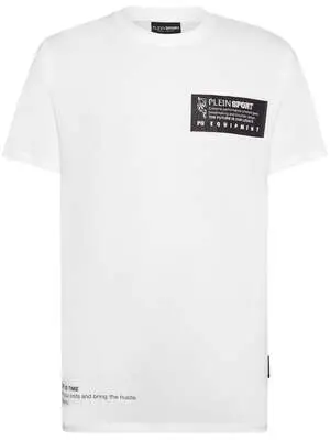 PLEIN SPORT Logo-print Cotton T-shirt - White