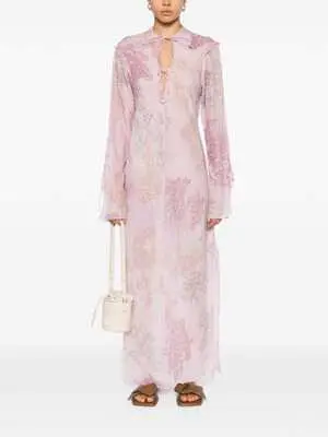 Acne Studios Seasonal-print Ankle-length Dress