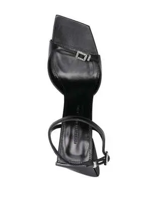 Benedetta Bruzziches 90mm Crystal-buckle Leather Sandals