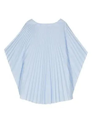 BLANCA VITA Boat-neck Pleated Blouse