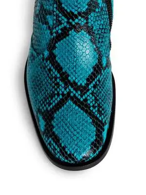 Zadig&Voltaire 85mm Snakeskin-effect Ankle Boots - Blue