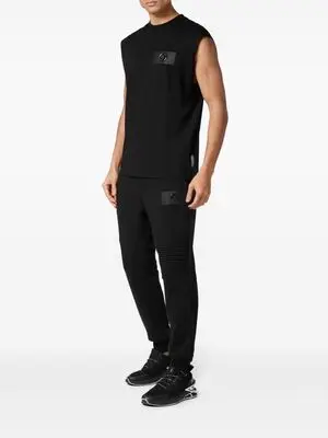 PLEIN SPORT Logo Patch Sleeveless T-shirt