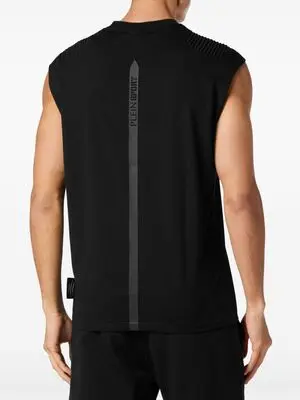 PLEIN SPORT Logo Patch Sleeveless T-shirt