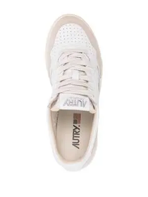 AUTRY Medalist Perforated Leather Sneakers - White
