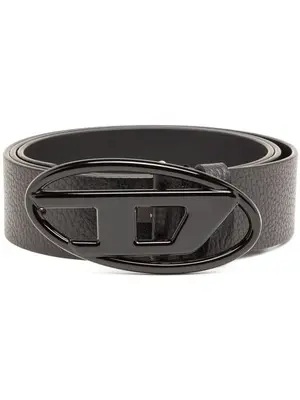 DIESEL® B-1dr Logo-buckle Belt - Black