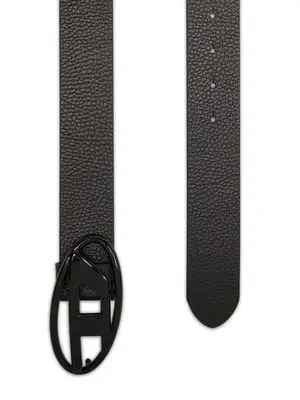 DIESEL® B-1dr Logo-buckle Belt - Black