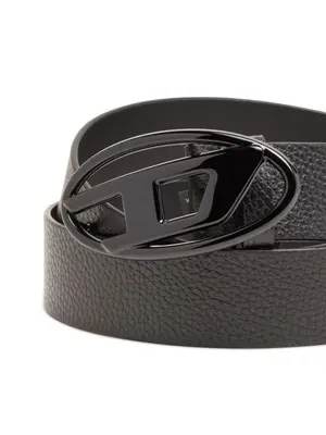 DIESEL® B-1dr Logo-buckle Belt - Black