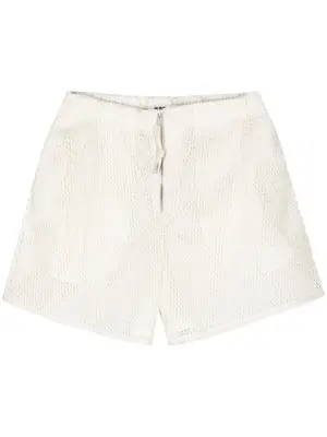 JIL SANDER Mesh Cotton Shorts