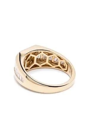 Shay 18k Yellow Illusion Diamond Signet Ring - Gold