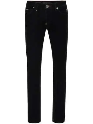Philipp Plein Mid-rise Straight-leg Jeans - Black