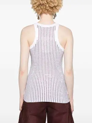 Attico Crystal-embellished Tank Top - White