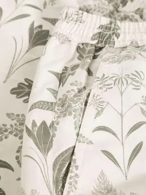 Sunspel Leaf-print Swim Shorts - Neutrals