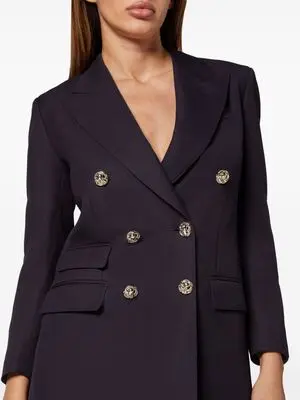 Philipp Plein Double-breasted Wool Blazer - Blue