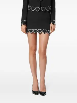 Philipp Plein Heart-embellished Mini Skirt