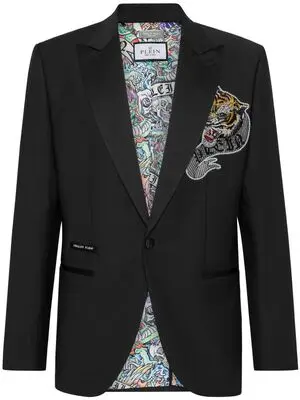 Philipp Plein Tattoo-appliqué Single-breasted Blazer