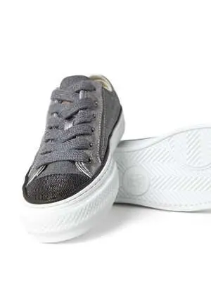 Brunello Cucinelli Panelled Lace-up Sneakers
