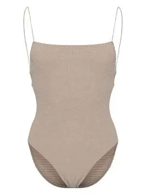 TOTEME Smocked Swimsuit - Neutrals
