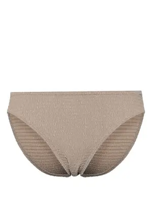 TOTEME Mid-rise Smocked Bikini Bottoms - Neutrals