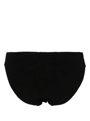 TOTEME Mid-rise Smocked Bikini Bottoms - Black