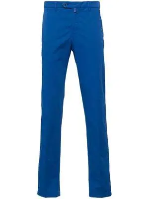 Kiton Mid-rise Chinos - Blue