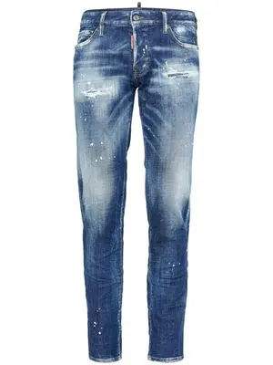 Dsquared2 Paint Splatter Straight-leg Jeans
