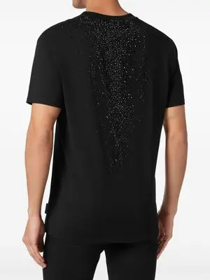 Philipp Plein Crystal-embellished Cotton T-shirt - Black