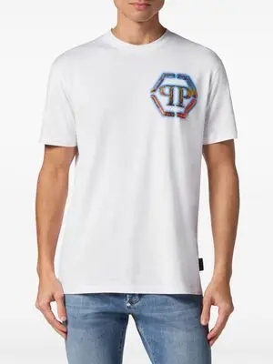Philipp Plein Logo-embellished Cotton T-shirt - White
