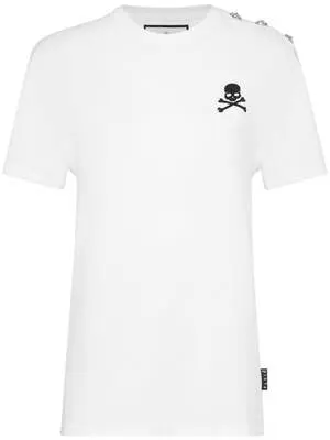 Philipp Plein Skull-embellished T-shirt - White