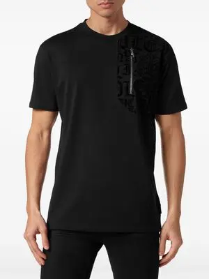Philipp Plein Logo-panel Zip-detail T-shirt
