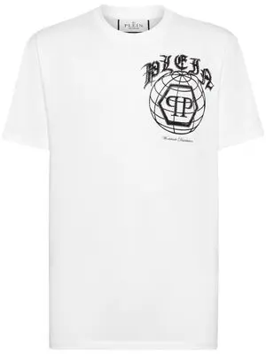 Philipp Plein Logo-embellished Cotton T-shirt - White
