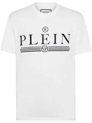 Philipp Plein Logo-embellished Cotton T-shirt - White