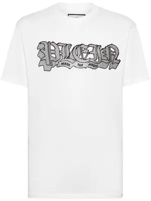 Philipp Plein Logo-embellished Cotton T-shirt - White