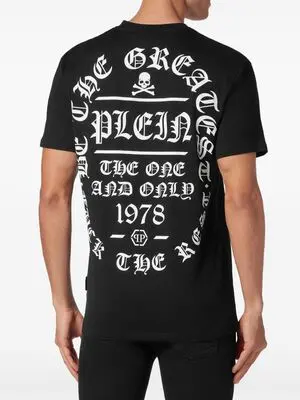 Philipp Plein Graphic-print Cotton T-shirt - Black