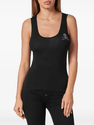 Philipp Plein Crystal-embellished Tank Top - Black