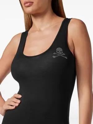 Philipp Plein Crystal-embellished Tank Top - Black
