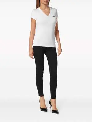 Philipp Plein Logo Appliquéd T-shirt