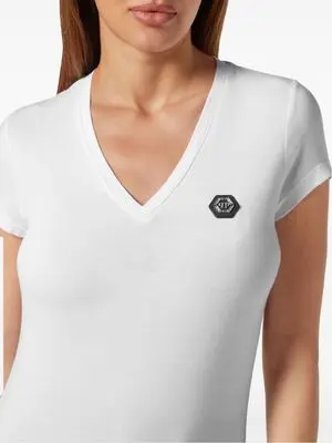 Philipp Plein Logo Appliquéd T-shirt