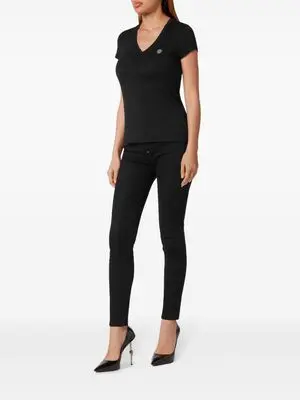 Philipp Plein Logo Appliquéd T-shirt