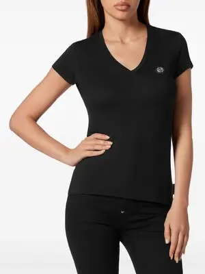 Philipp Plein Logo Appliquéd T-shirt