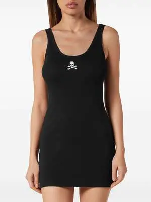 Philipp Plein Skull-embroidered Minidress