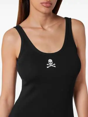 Philipp Plein Skull-embroidered Minidress
